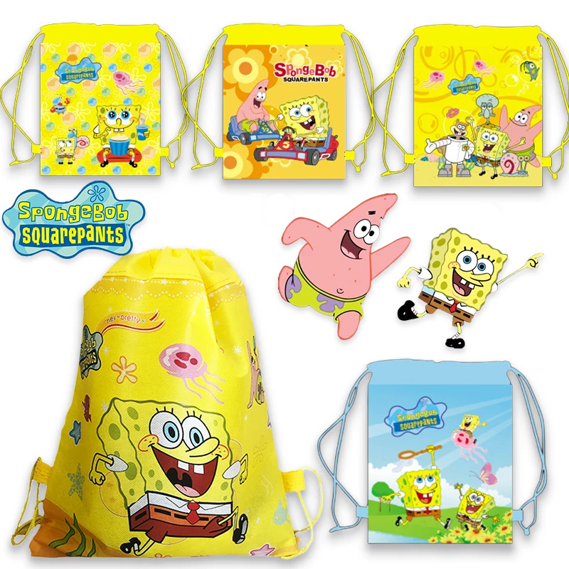 SpongeBob-Drawstring-Travel-Bag-Storage-Bags-Patrick-Waterproof-Drawstr-Swimming-HandBag-Tote ...