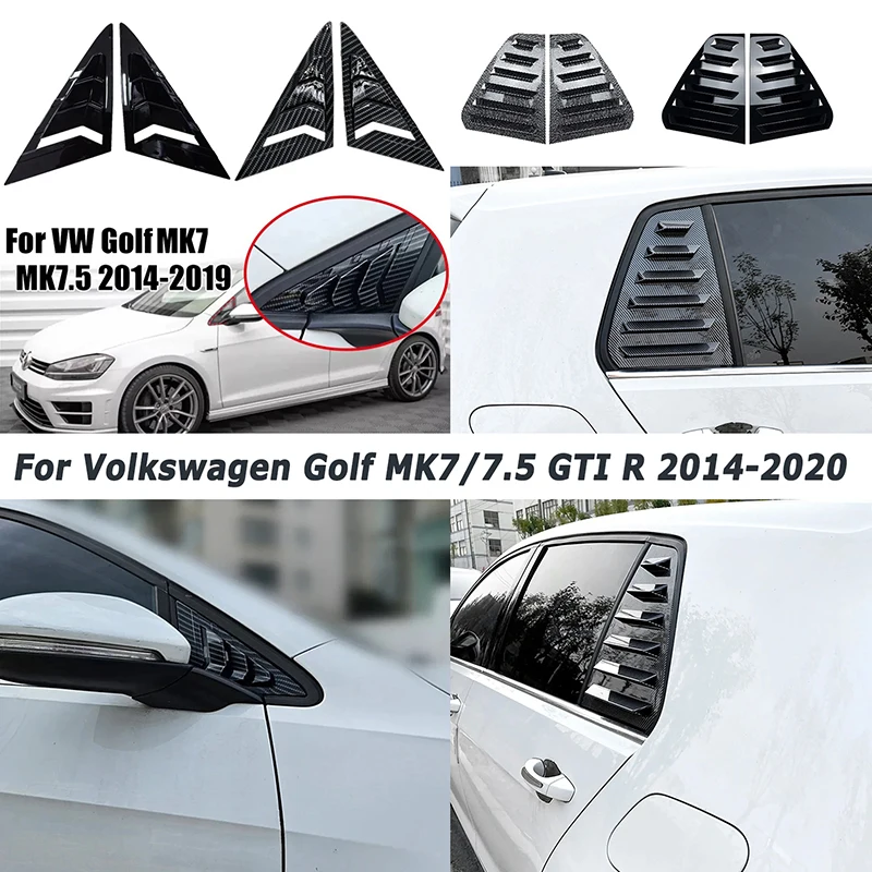 Car Front Rear Window Louvers For Volkswagen VW Golf MK7 7.5 GTI R 2014 ...
