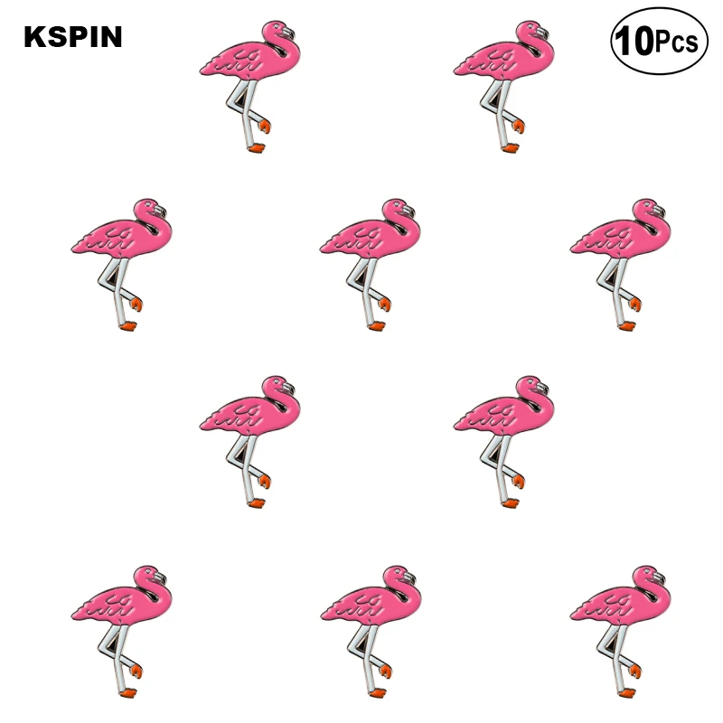 10pcs a lot Flamingo Badge Lapel Pin Flag badge Brooch Pins Badges ...