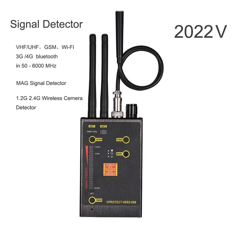 NEW Hero 009 Wireless Signal Detector VHF/UHF GSM Wifi Scan Finder ...