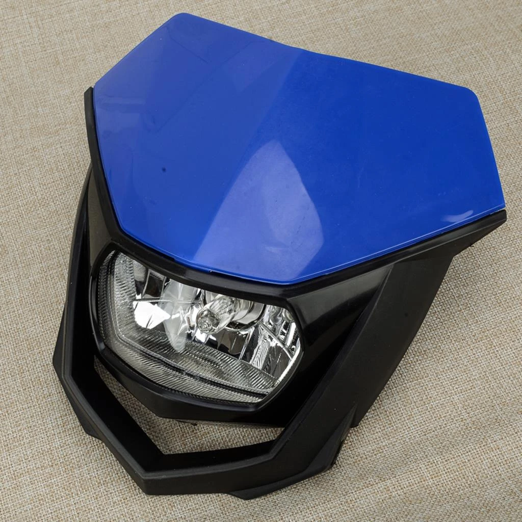 12V Motorbike Dirt Bike Front Enduro Motocross Headlight Halogen Fit ...