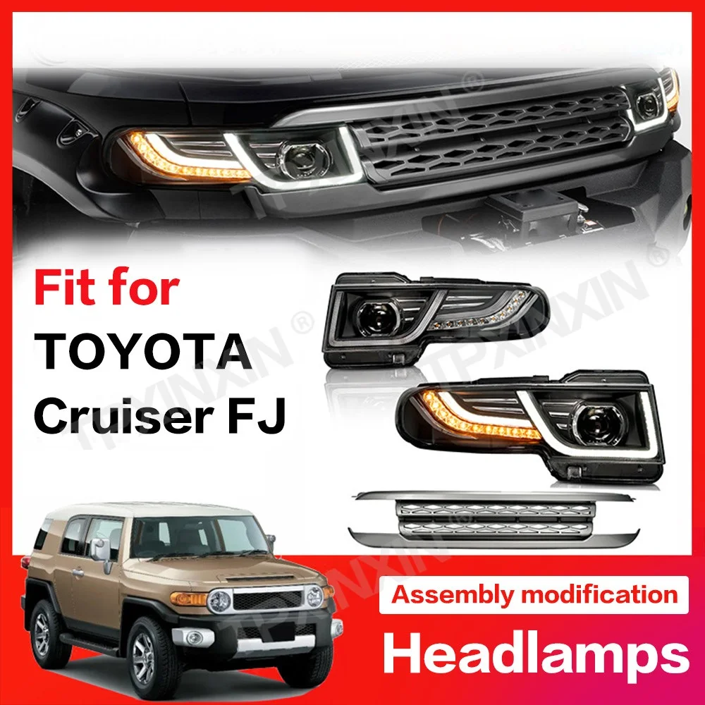 Conjunto-de-l-mpara-de-faro-LED-de-coche-para-Toyota-Cruiser-FJ-2007 ...