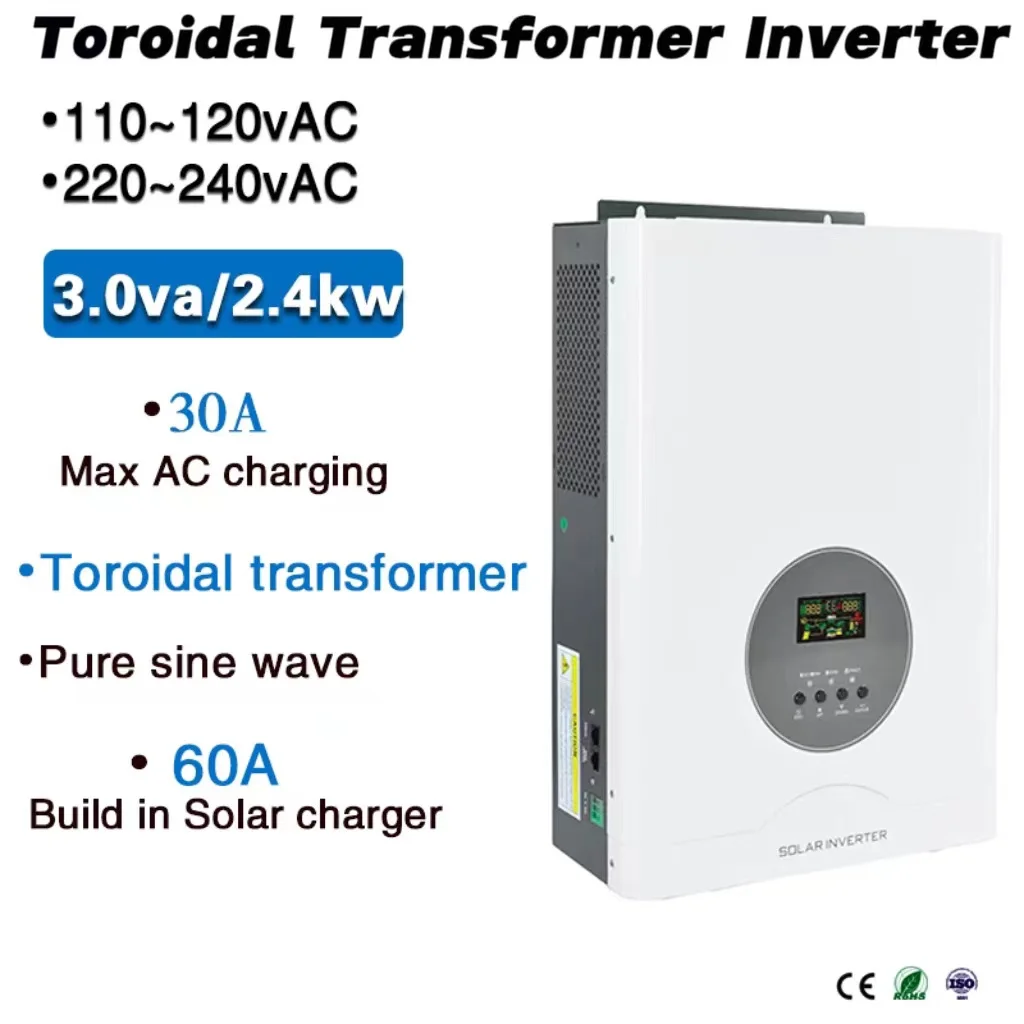 Toroidal-Transformers-Inverter-2400W-3KVA-24V-48V-Hybrid-Off-Grid-Solar ...