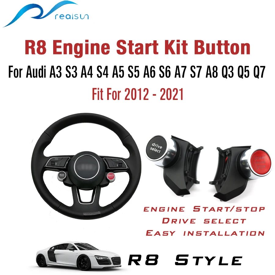 Realsun R8 Style Engine Start Drive Select Button Steering Wheel ...