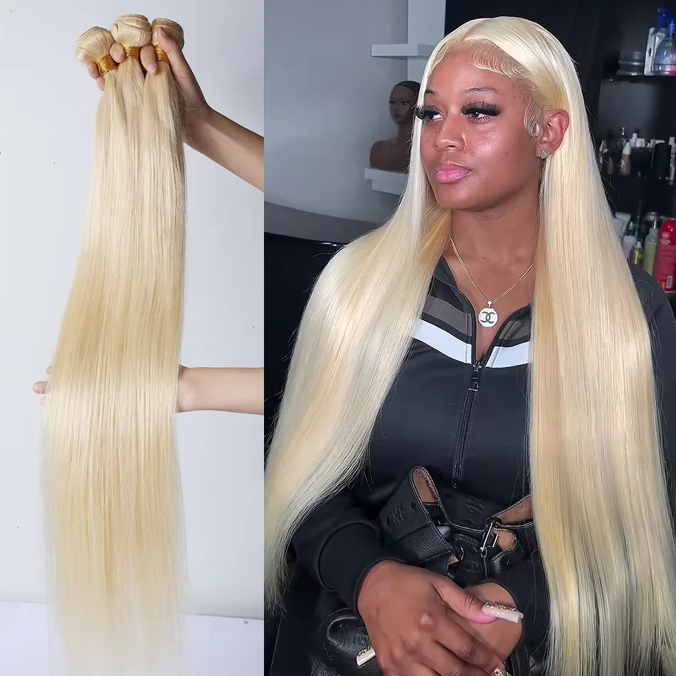 Brazilian-30-32-Inches-613-Blonde-Straight-Bundles-100-Unprocessed ...
