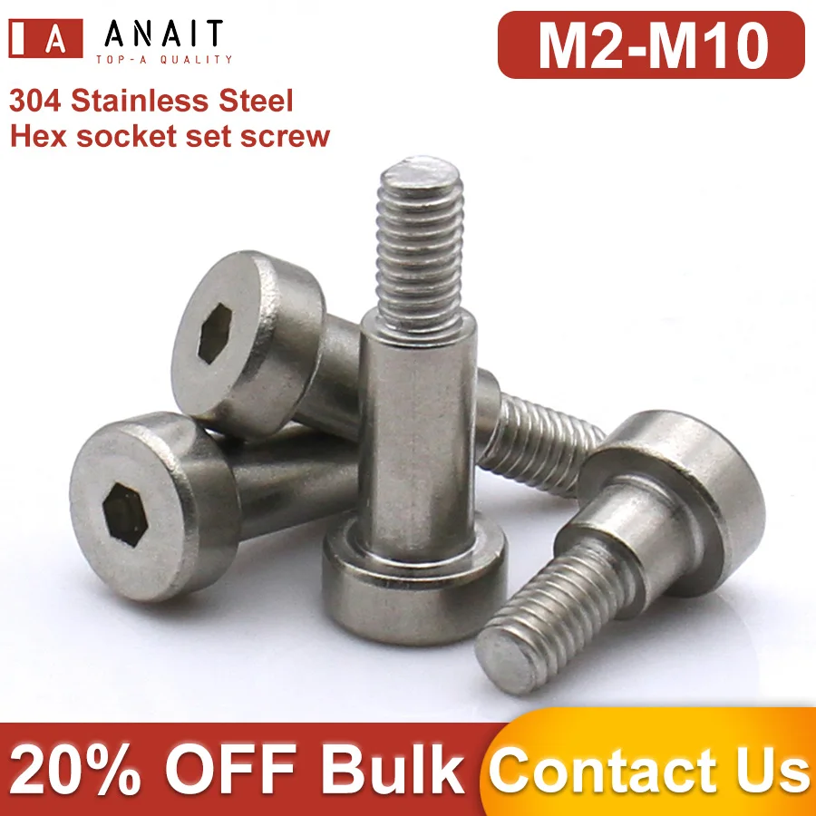 1-20Pcs M2 M3 M4 M5 M6 M8 M10 Socket Head Shoulder Screw Shoulder Bolt ...