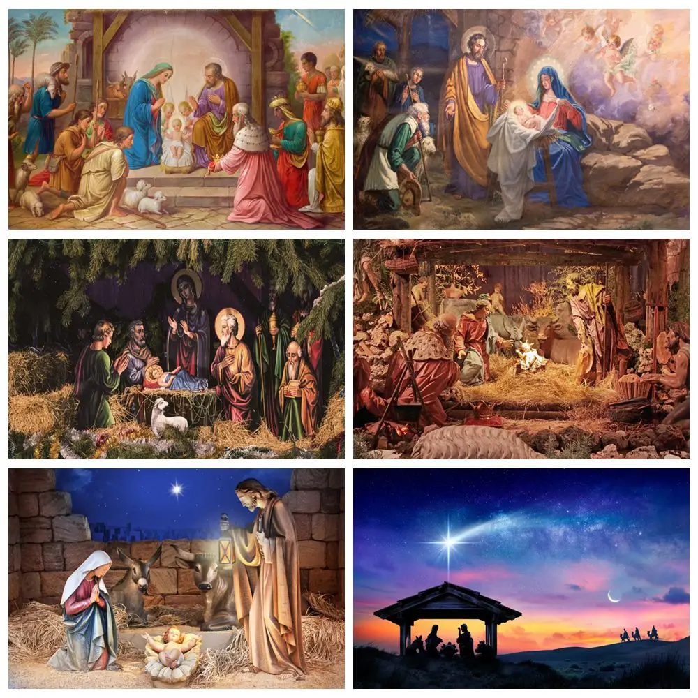 Merries Christmas Christian Nativity Backdrop: The Ultimate Solution ...