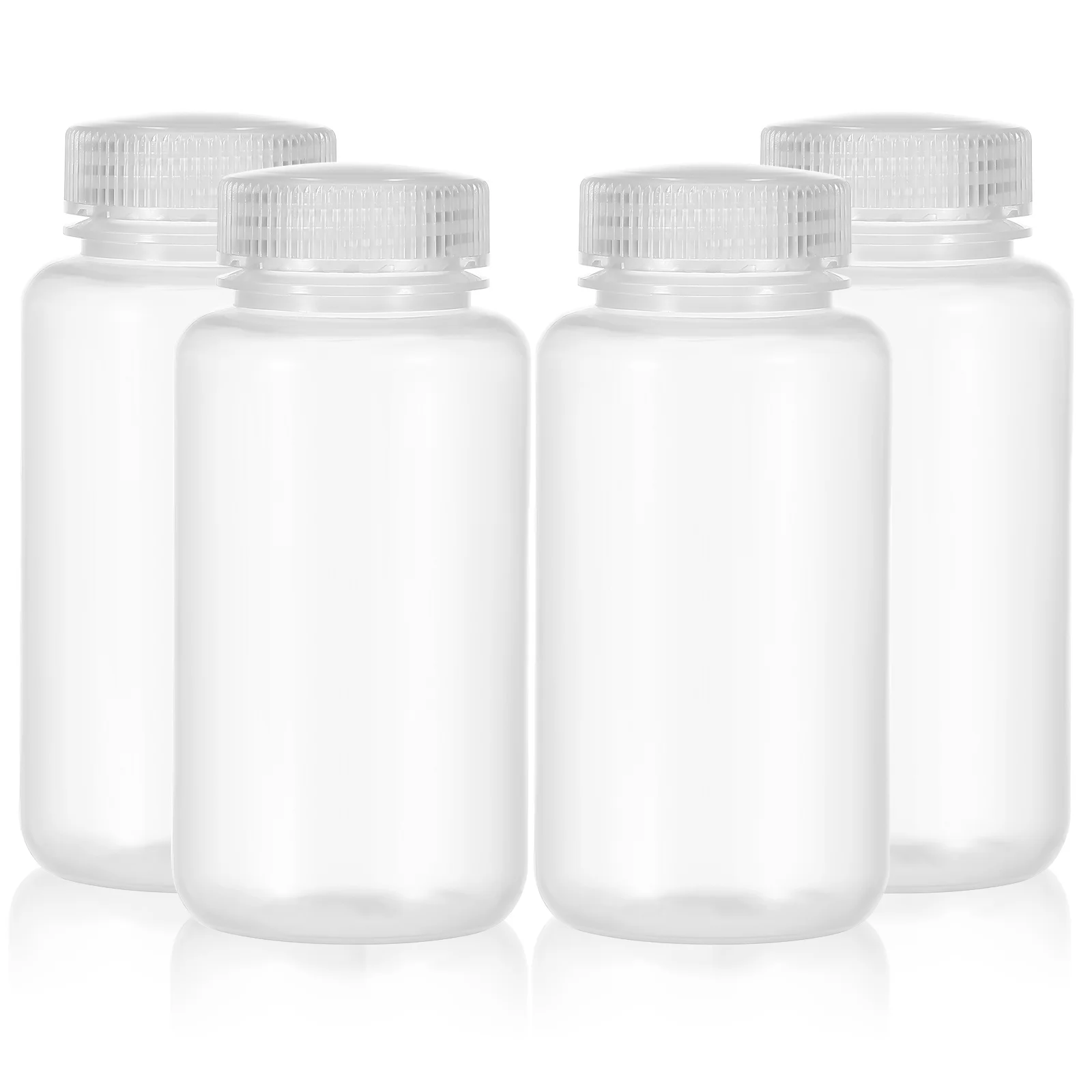 4Pcs Reagent Bottles Clear Plastic Laboratory Liquid Storage Containers ...
