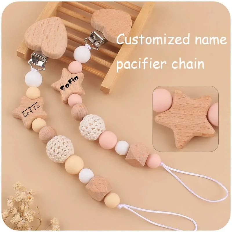 Personalized-Baby-Pacifier-Clip-Custom-Name-Dummy-Clip-Engraved-Infant ...