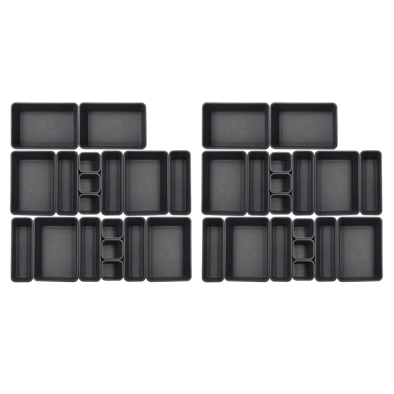 36 Pack Interlocking Drawer Organizer Tray, Multi Purpose Desk Drawer ...
