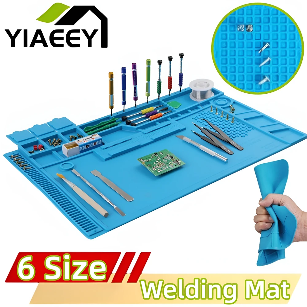 Welding Mat Heat Insulation Working Pad Silicone Soldering Mat ...