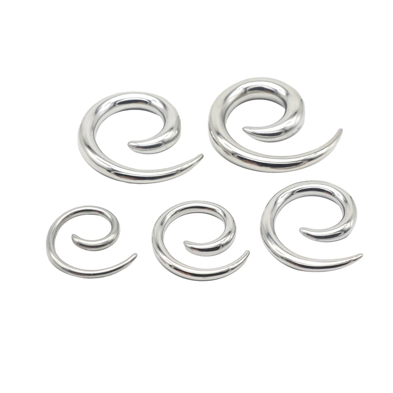 1PCS-Ear-Taper-Plug-Stretcher-Expander-Spiral-Snail-Stainless-Steel-2-5 ...