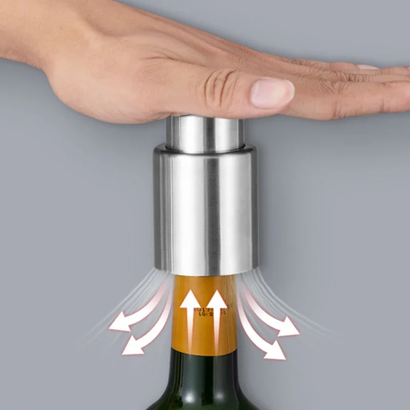 Red wine vacuum pressing plug; air extraction; fresh keeping; wine ...