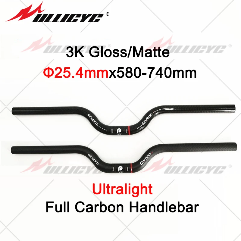 Litepro-Folding-BMX-25-4mm-580-740mm-MTB-3K-Carbon-Fiber-Handlebar-Rise ...