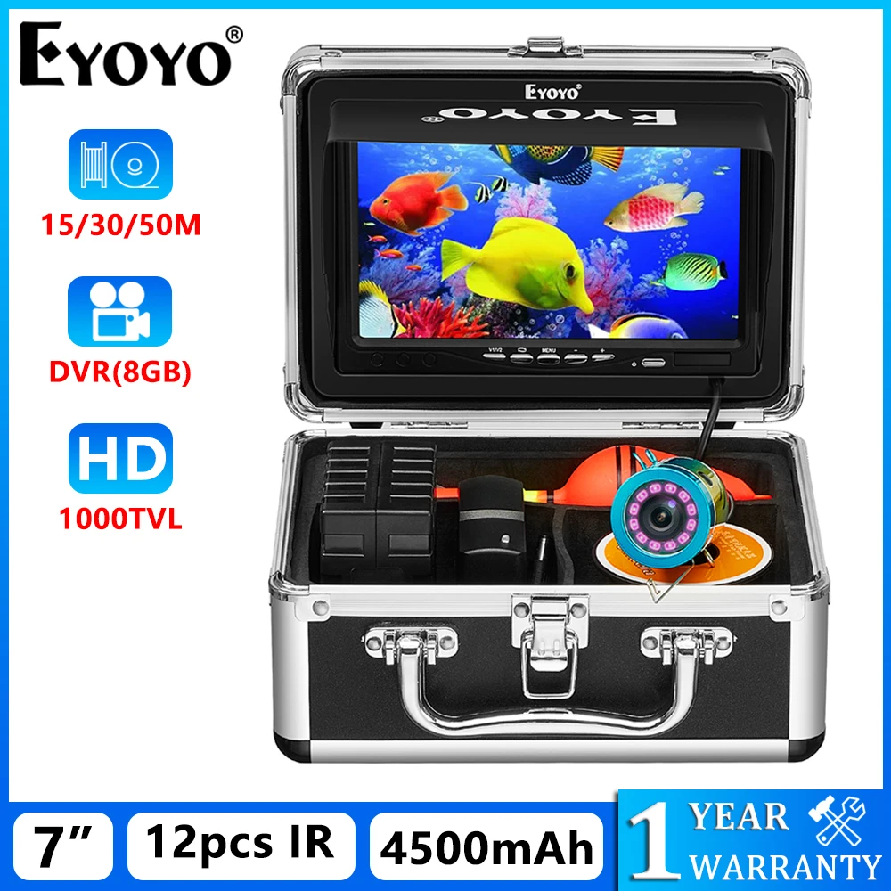 Eyoyo-EF07B-Underwater-Fishing-Camera-1000TVL-IR-Lights-7-Inch-Display ...
