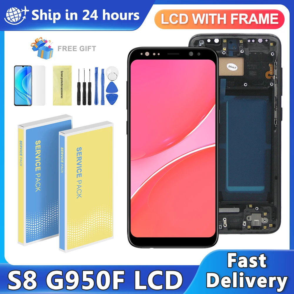 TFT-LCD-Display-Touch-Screen-Digitizer-Assembly-Substitui-o-com-moldura ...