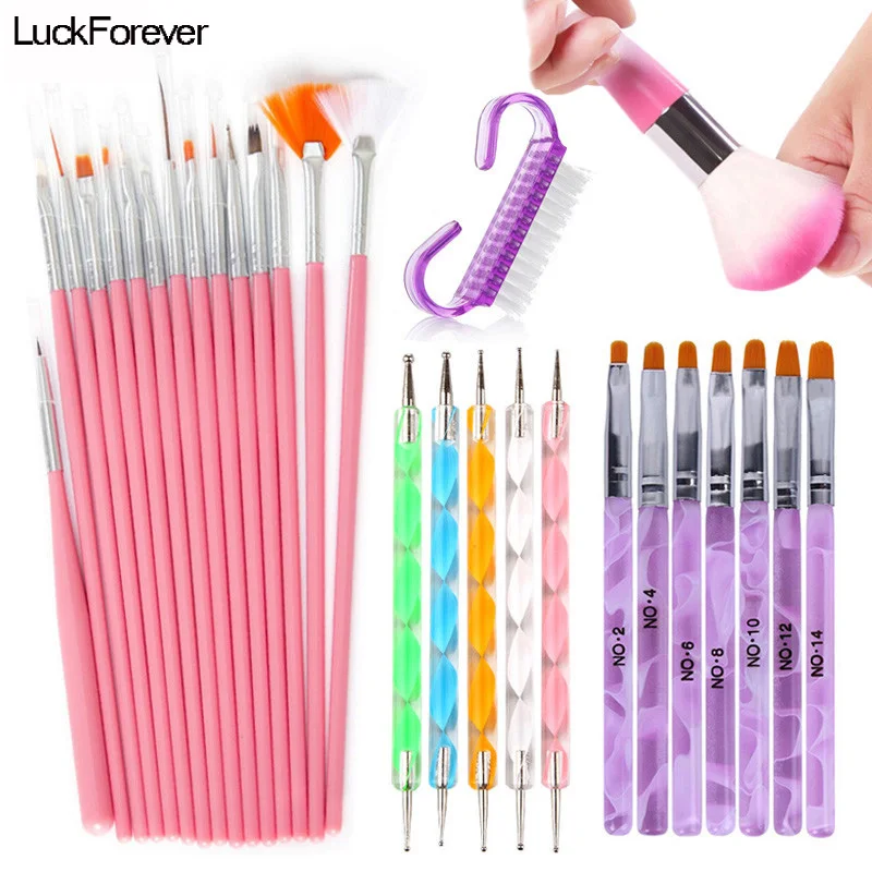 15Pc-Nail-Painting-Brushes-Pen-Set-DIY-7Pc-Acrylic-Nail-Art-Brush-Nail ...