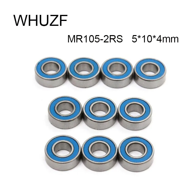 WHUZF-MR105RS-ABEC-5-20-50-100PCS-5X10X4mm-MR105-2RS-Blue-Sealed-MR105 ...