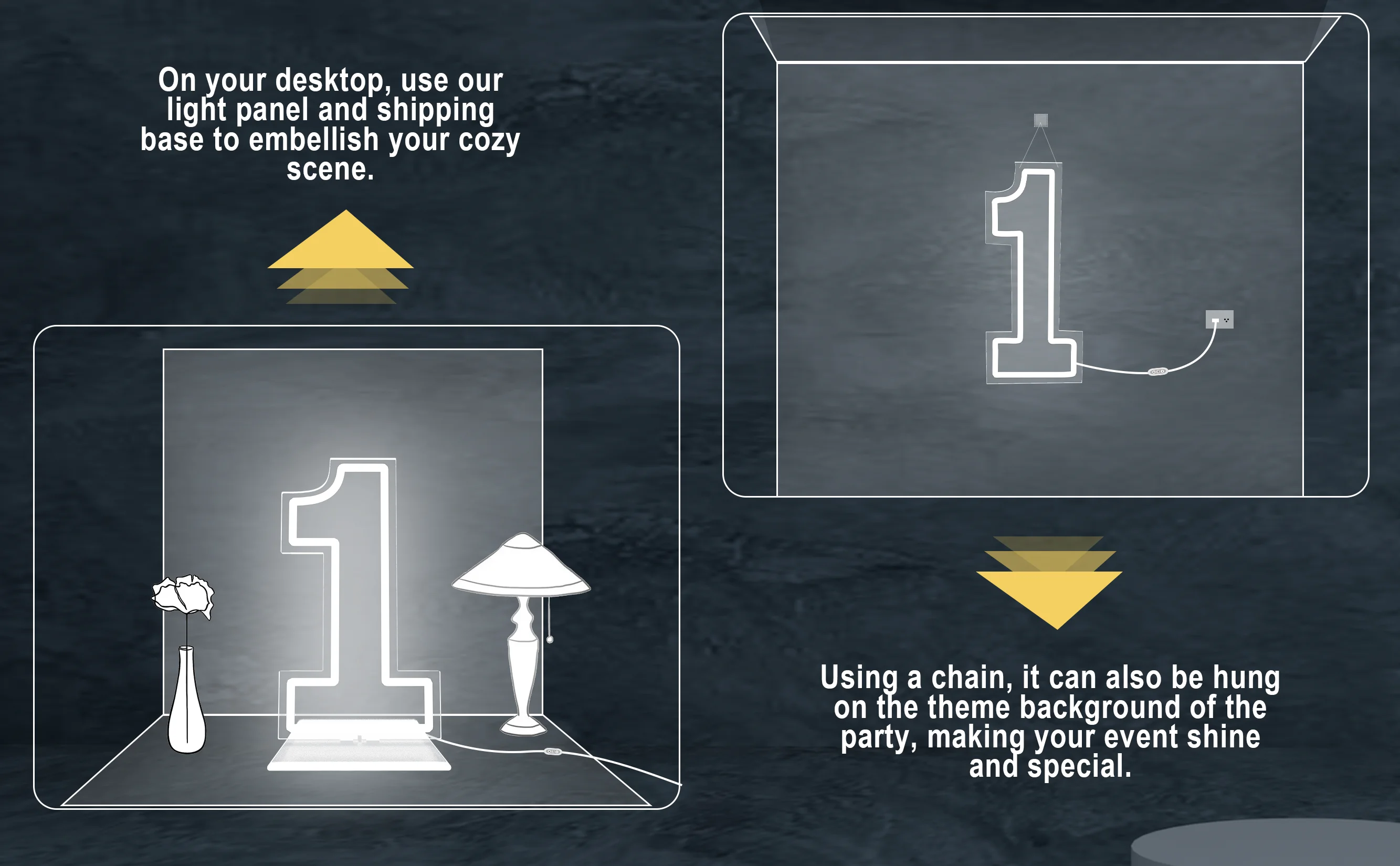 76cm large 0-9 number neon sign stand up birthday party decoration neo ...