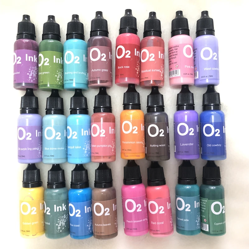 24Kinds O2 Distress Ink Pad Fluid Vintage Oxide Printing Pad Clear ...
