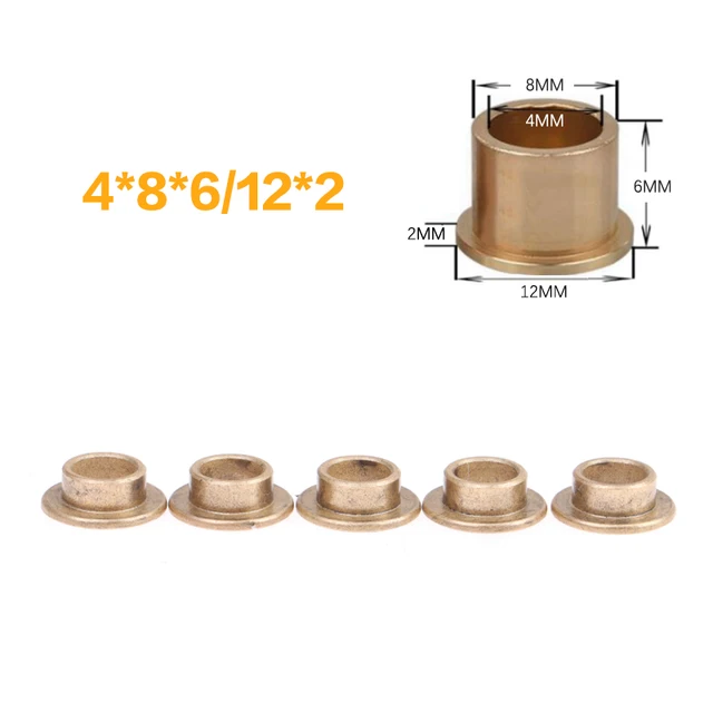 5pcs Mini Brass Bushing Shaft 1mm 2mm 3mm 4mm 5mm Rudder Flange ...