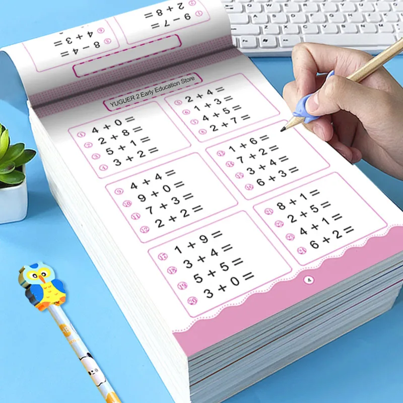80 Pages/Book Children's Addition and Subtraction Learning Mathematics ...