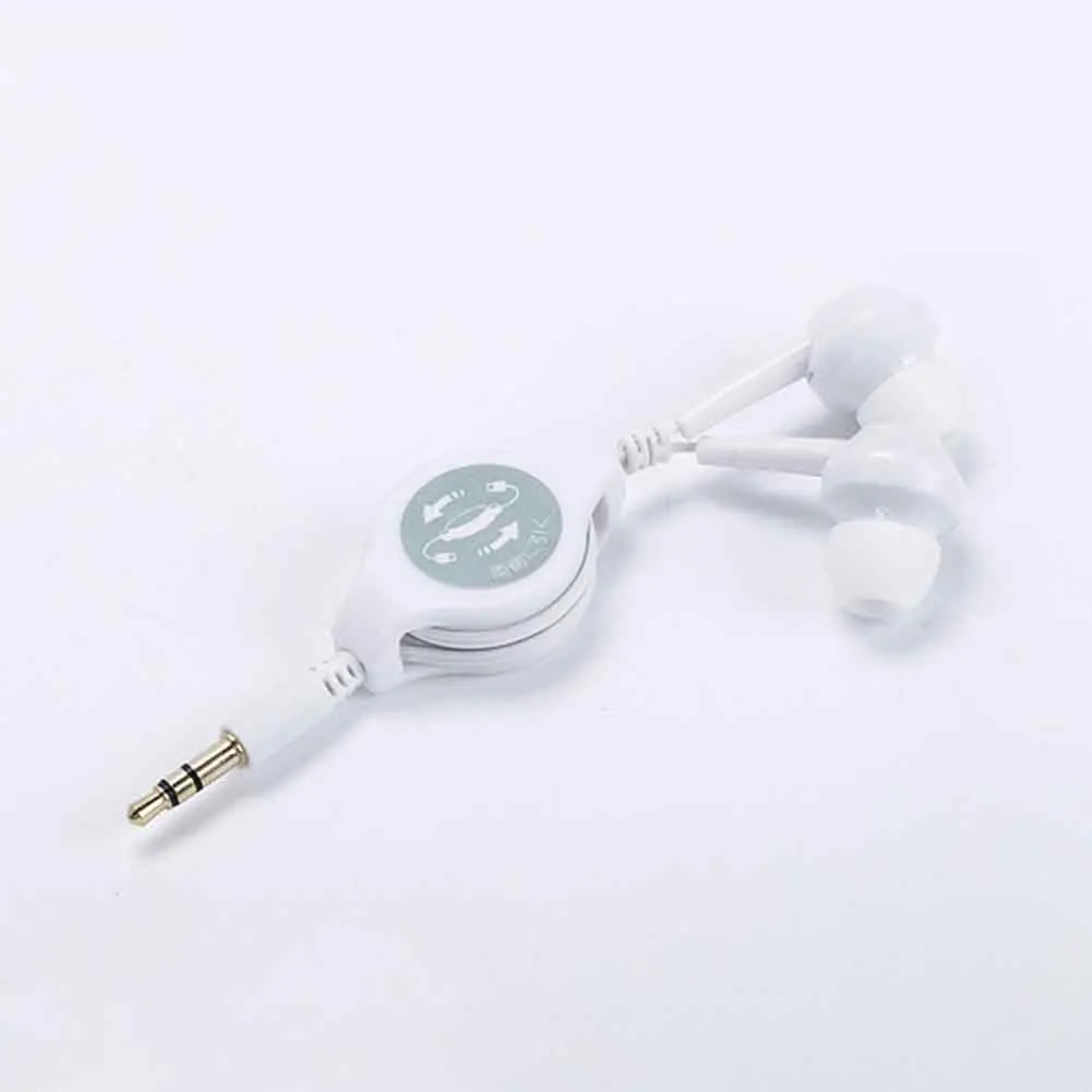 Extendable-Wire-Headphone-Stretchable-In-Ear-Earphone-Headset-Portable ...