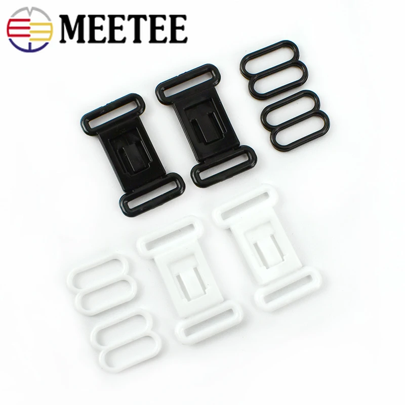 50Sets-12-5mm-Plastic-Buckles-Decorative-Underwear-Bra-Clothes-Adjust ...