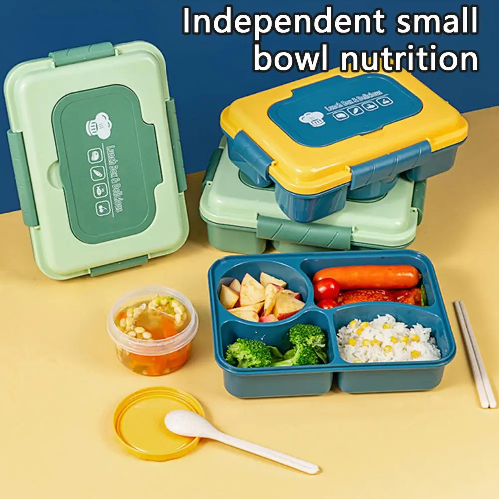 Durable-4-5-Grids-Office-Worker-Bento-Box-with-Small-Bowl-Good-Sealing ...