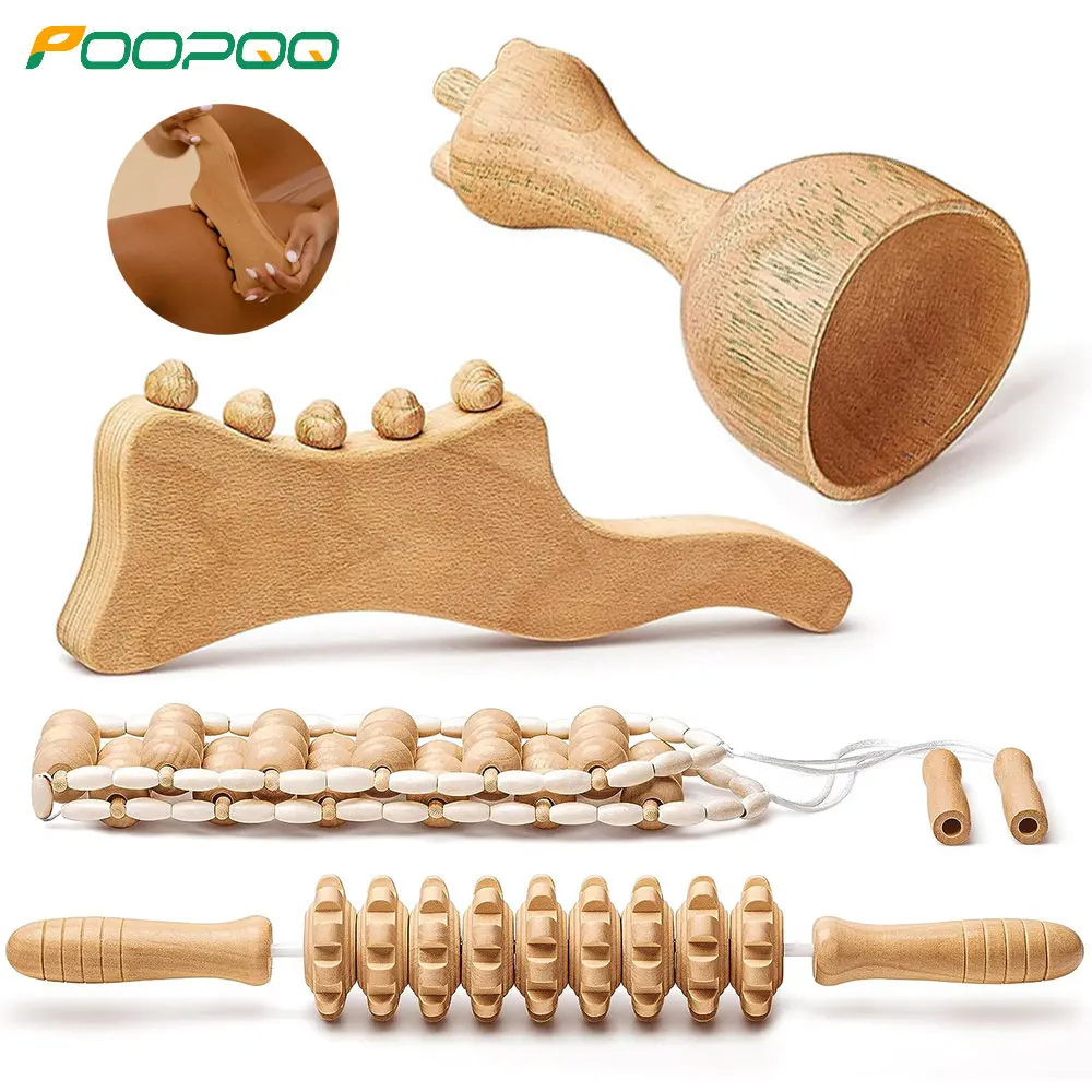 1-2-3-4Pcs-Wood-Therapy-Massage-Tools-Wooden-Massager-Kit-for-Body ...