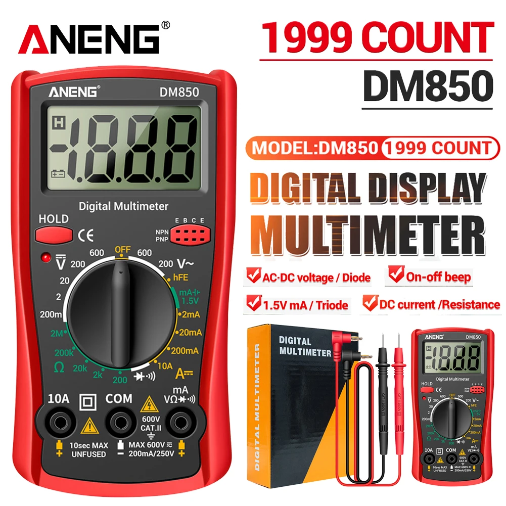 ANENG-DM850-2000-Counts-Digital-Multimeter-Eletric-Professional ...