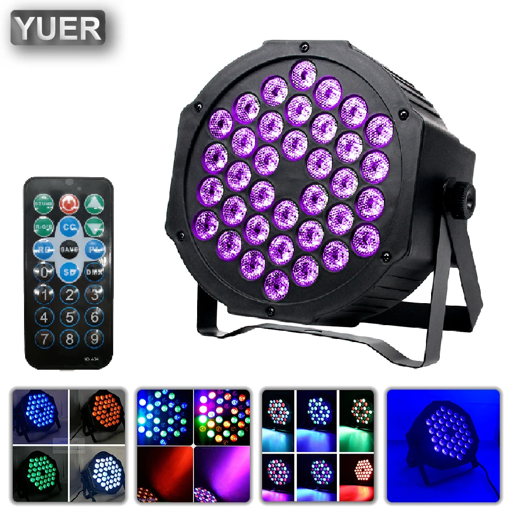LED-Flat-Par-36X3W-Violet-Color-Lighting-UV-With-DMX512-For-Disco-DJ ...