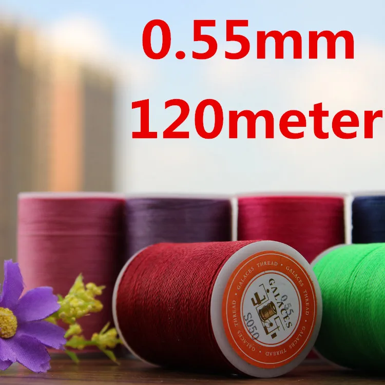 GALACES (YULE) 0.55mm Round Twist Waxed Thread String for Leather ...