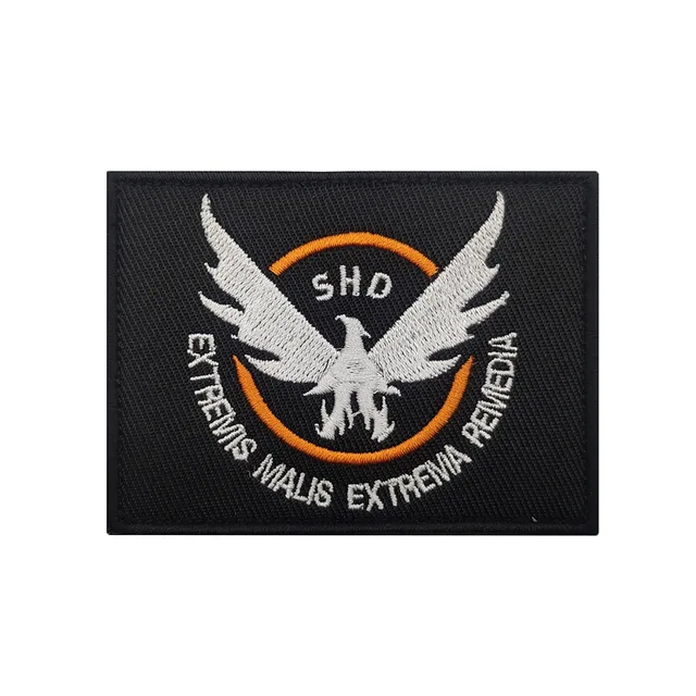 The Division Embroidery Patch Game Airsoft Cosplay PVC Armband SHD Wings Out Badge Military ...