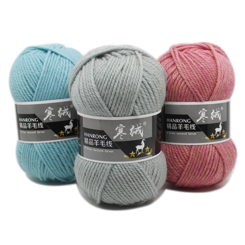 Wholesale 100g/ball Diy Soft Thick Wool Yarn Woolen Crochet Yarn Hand ...