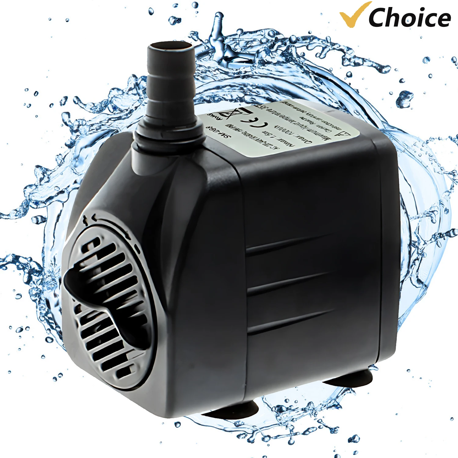 Mini Submersible Water Pump Flow Adjustable Electric Max 1000L/H Flow 4 ...