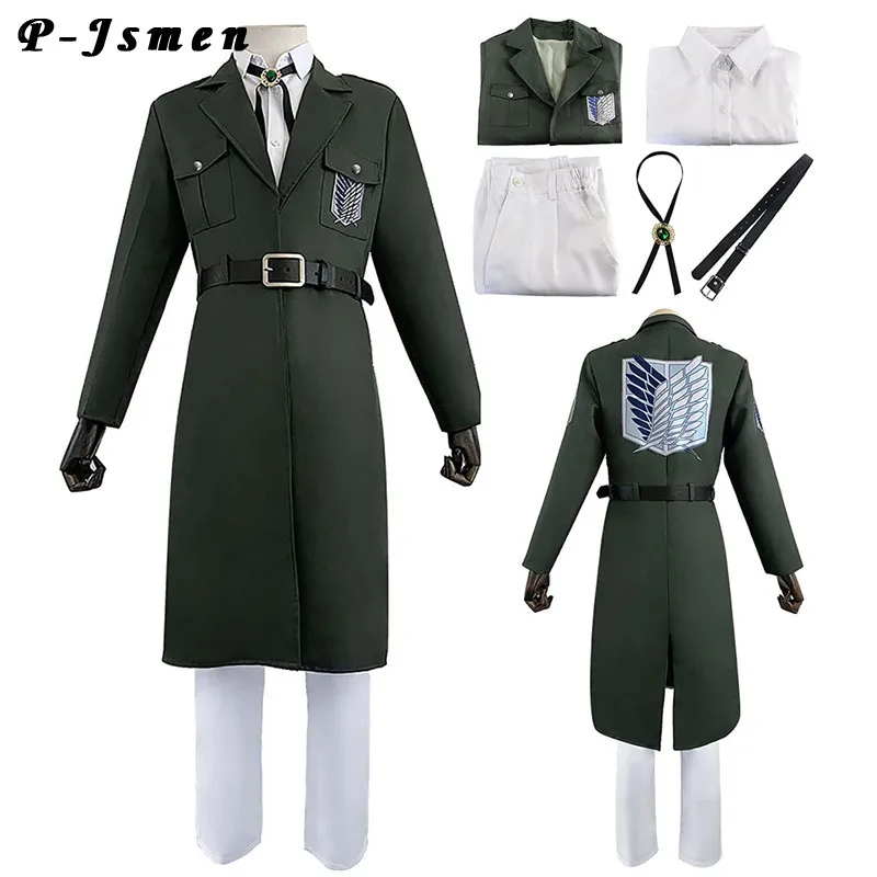Attack On Titan Anime Cosplay Costume Shingeki No Kyojin Coat Soldier ...