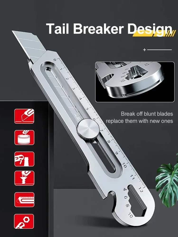 New-Stainless-Steel-Utility-Knife-Steel-Wallpaper-Knife-Holder-Durable ...