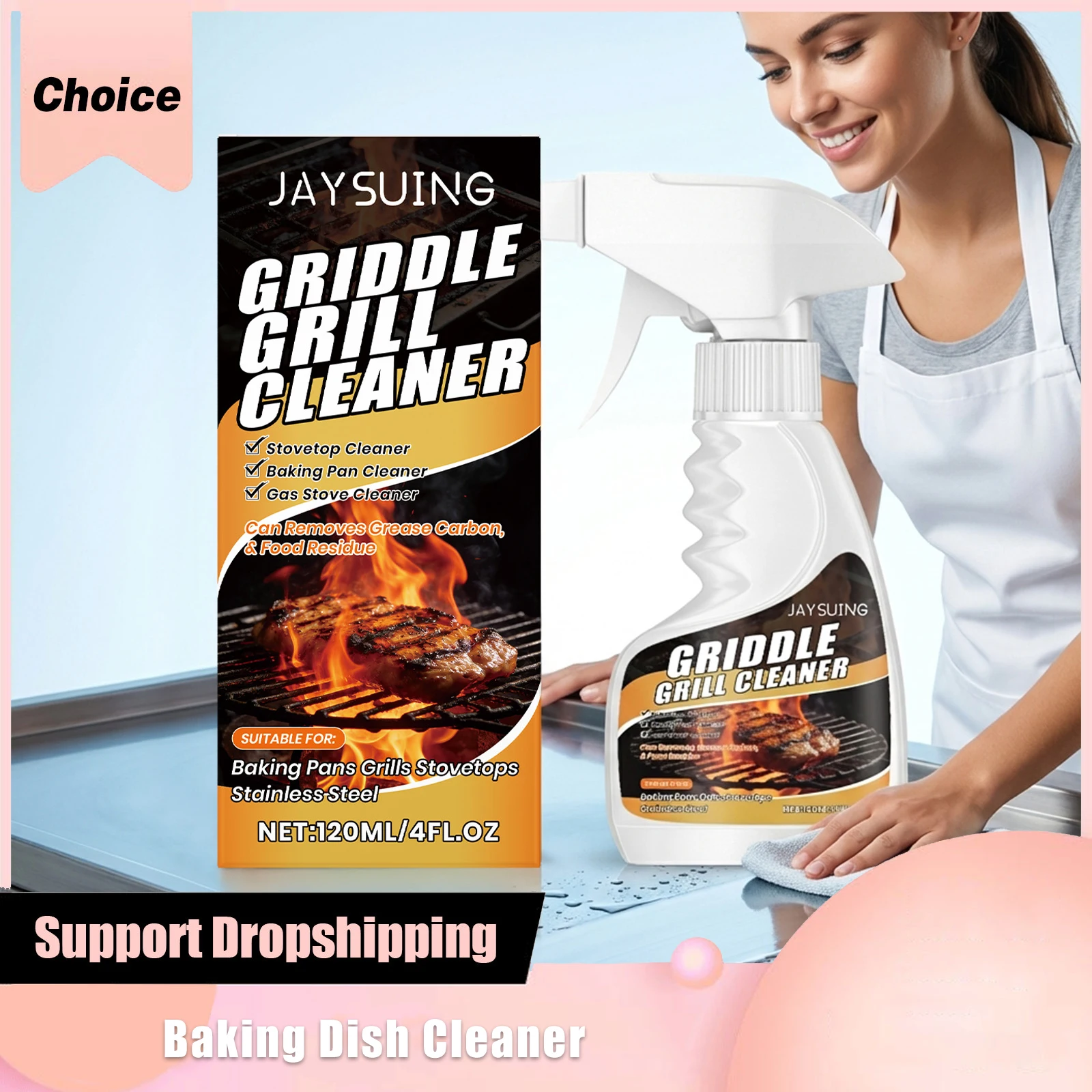 Baking Dish Cleaner Grease Fast Cleaning Remove Stove Oil Stain Quick ...