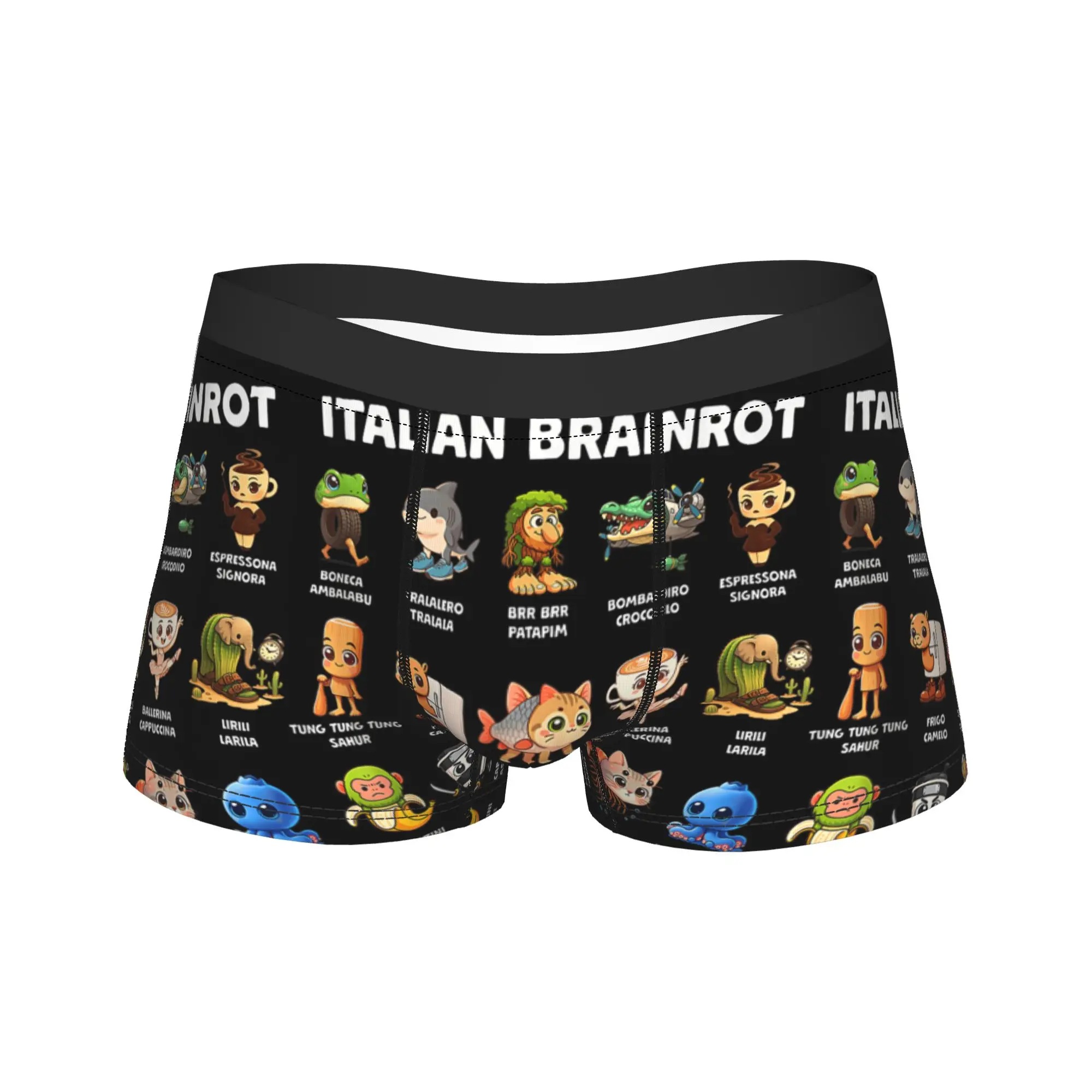 Funny Italian Brainrot Meme Character Underwear Men's Panties Pattern ...