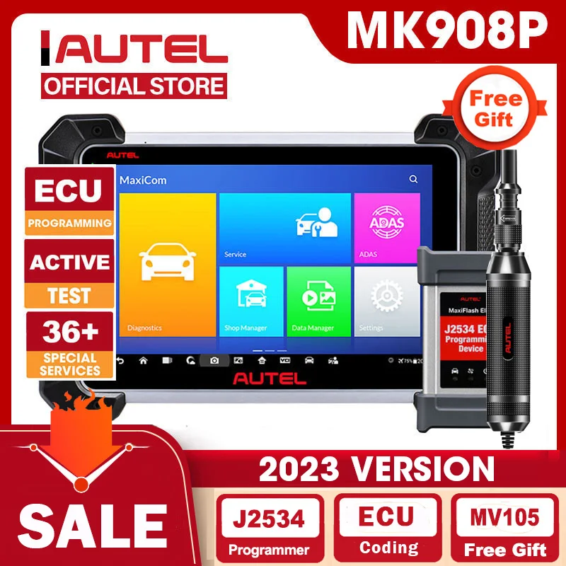 Autel Mk908p Car Diagnostic Scanner Maxisys J2534 Programmer Mk908 Pro Obd2 Scanner Mk908pro Ecu ...