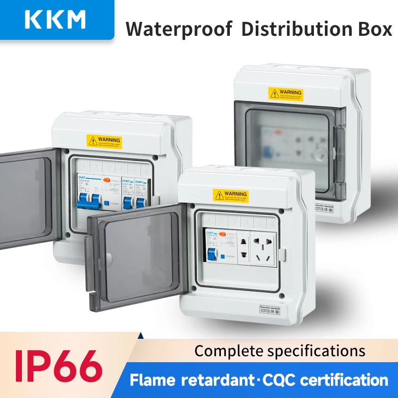 Electrical IP66 surface mounted PC+ABS Plastic waterproof distribution ...