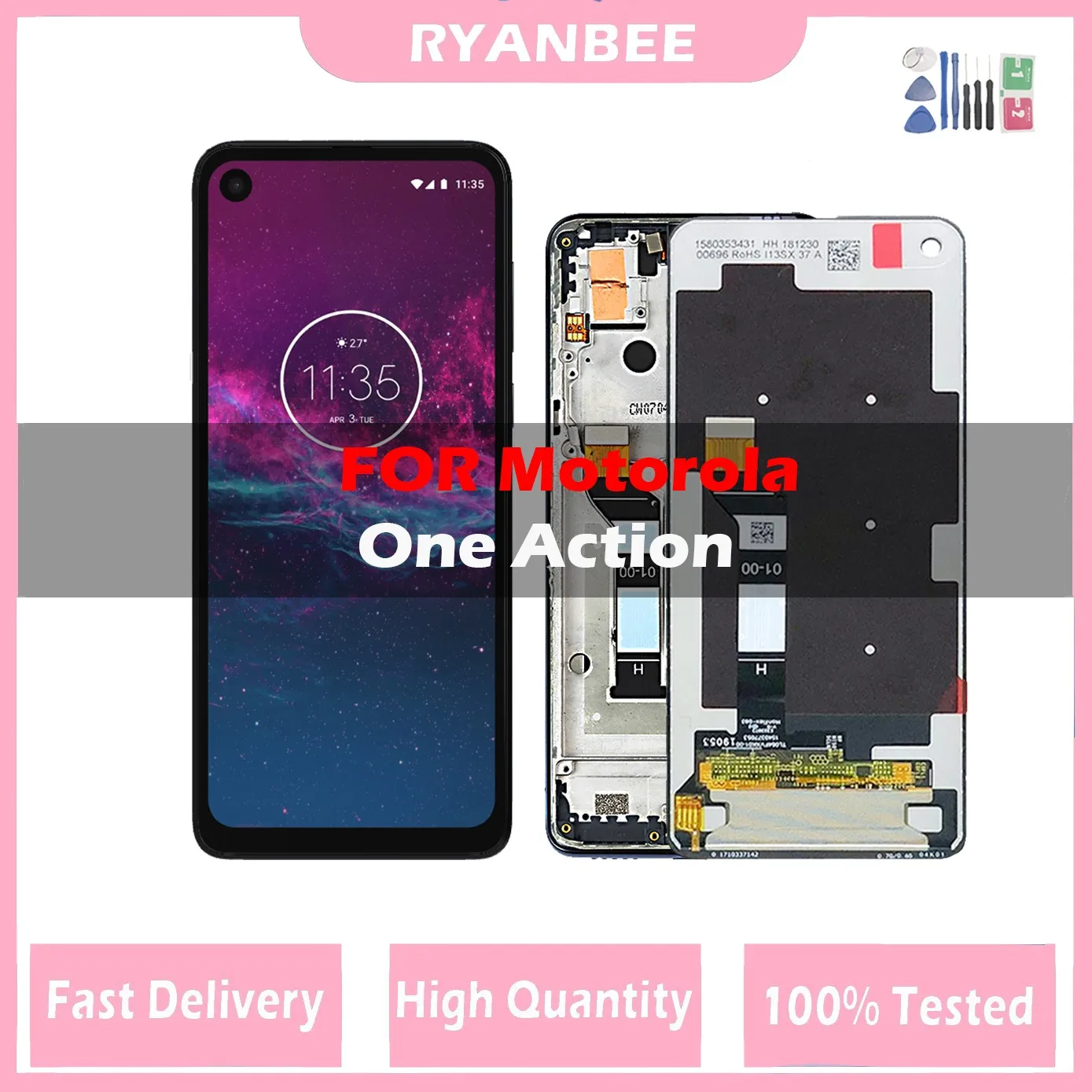 Pantalla Lcd 100% Original para motorola Moto One Action, montaje de ...