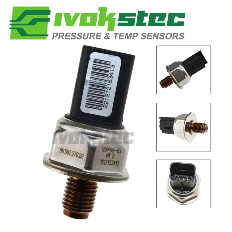 Echter-Kraftstoffverteilerrohr-Drucksensor-f-r-Peugeot-107-206-207-307 ...