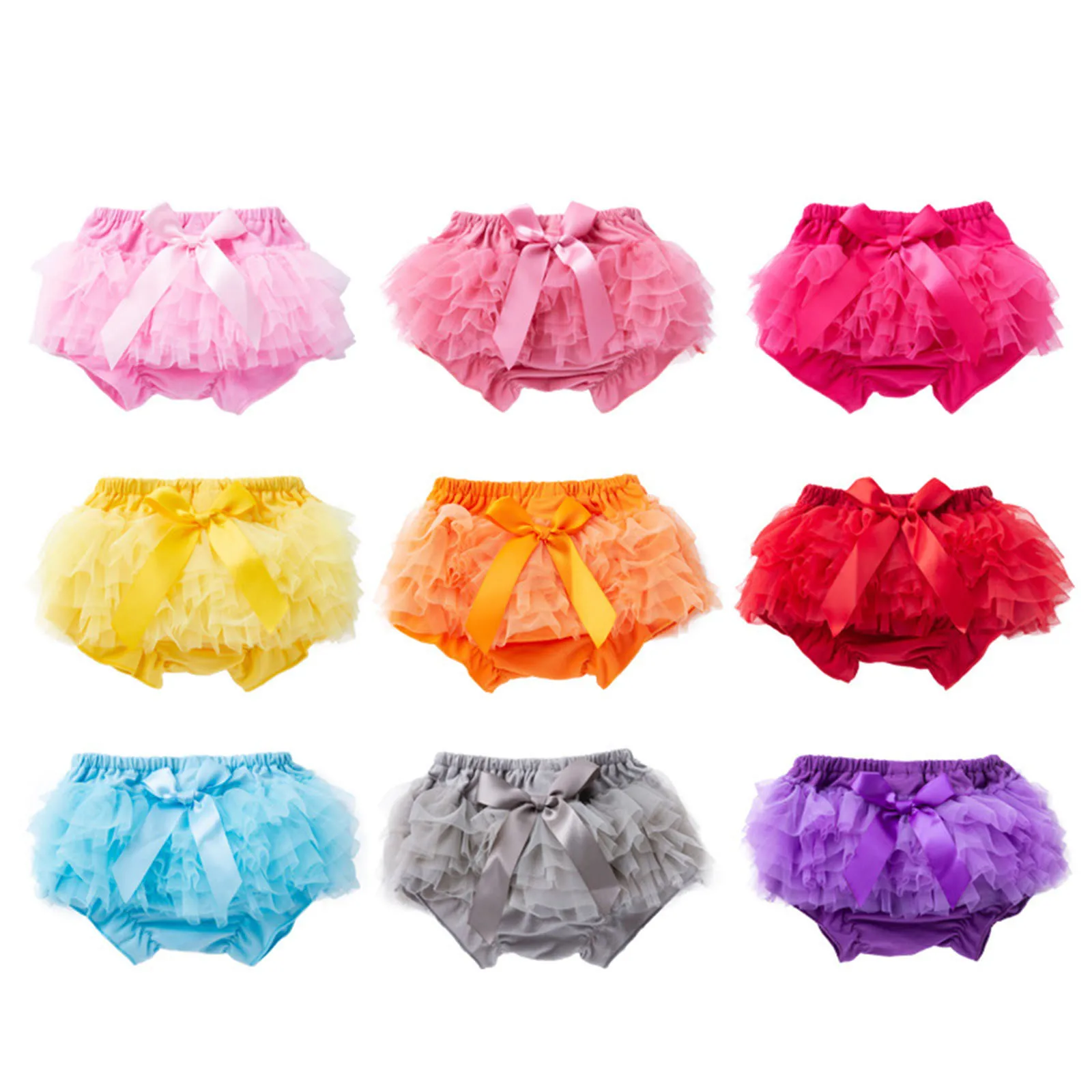 Cute-Baby-Girls-Short-Pants-Cotton-Layers-Chiffon-Ruffled-Newborn ...