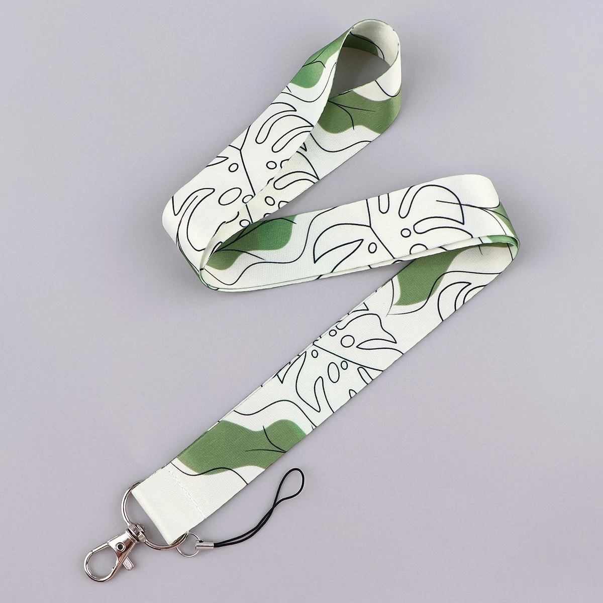 Plant Leaves Green Art Minimalism Lanyards for Key Neck Strap For Card ...