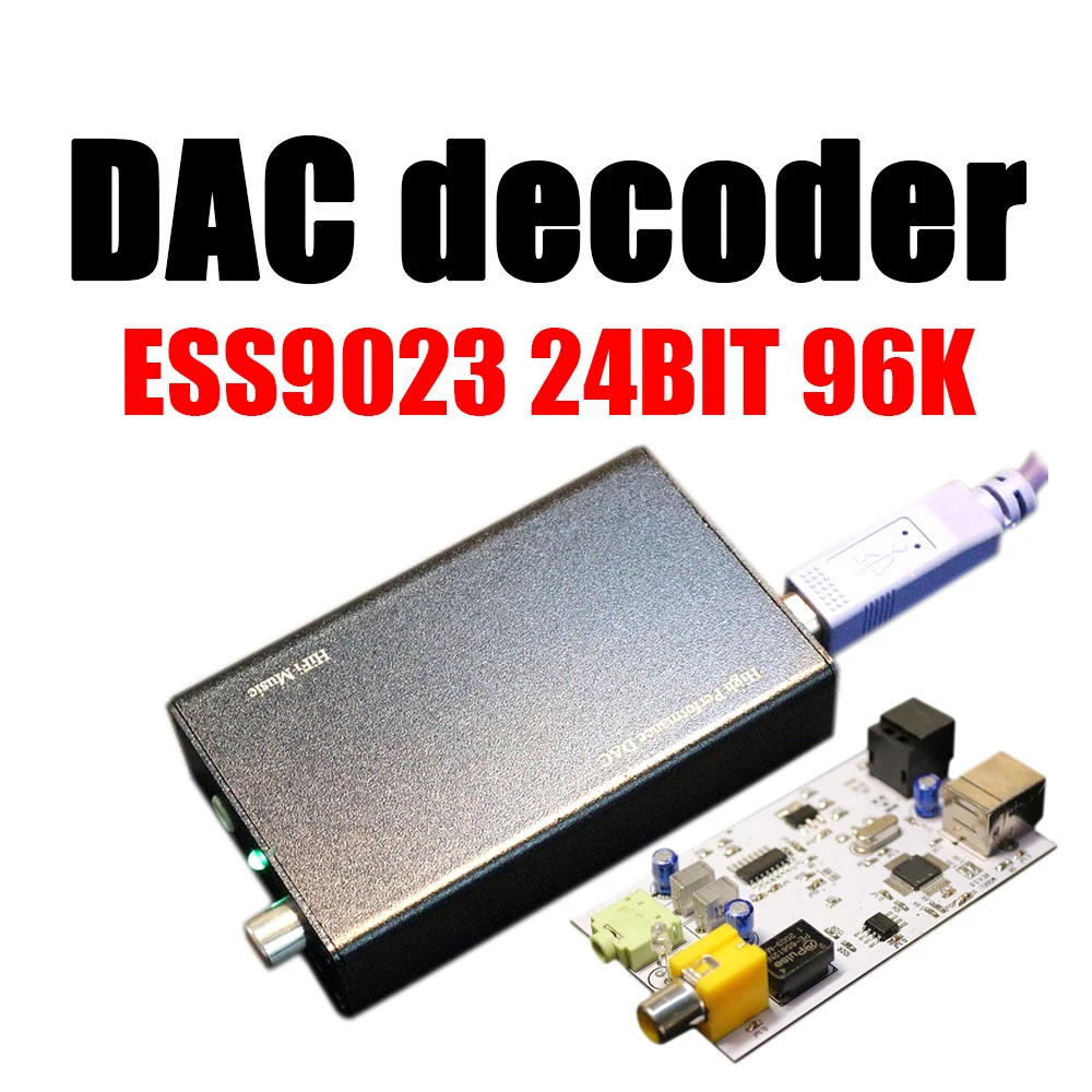 ESS9023 24BIT 96K USB DAC decoder board HiFi computer sound card USB to ...