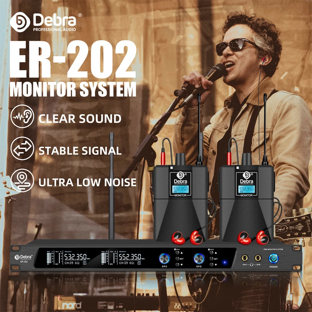 Debra-ER202-Audio-UHF-Wireless-In-ear-Monitoring-System-With-Bluetooth ...