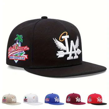 Letter LA Embroidery Snapback Hat Coconut Tree Baseball Caps High ...