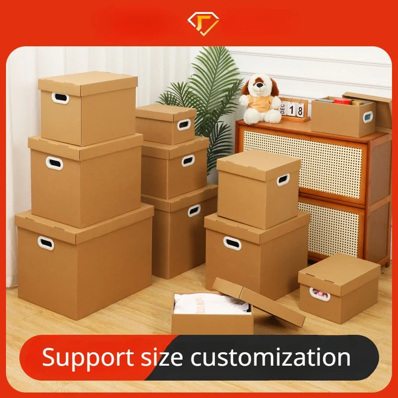 Wholesale-customized-kraft-paper-storage-box-foldable-with-lid ...